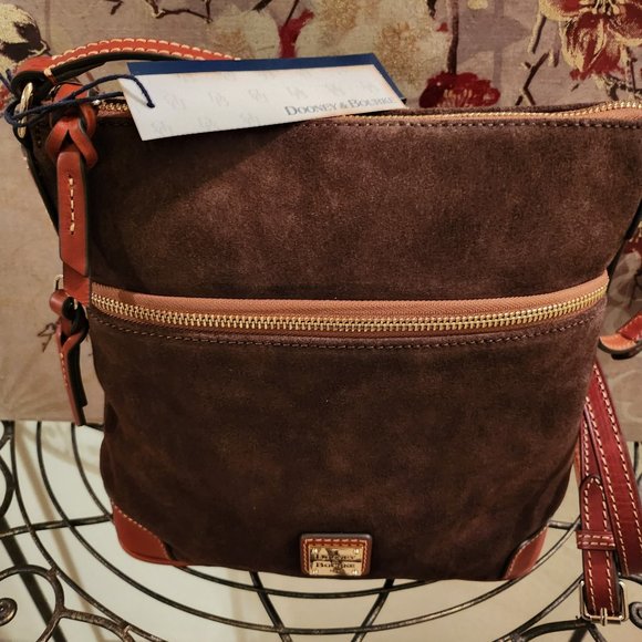 Dooney & Bourke | Bags | Dooney Bourke Suede Crossbody Brown Tmoro ...